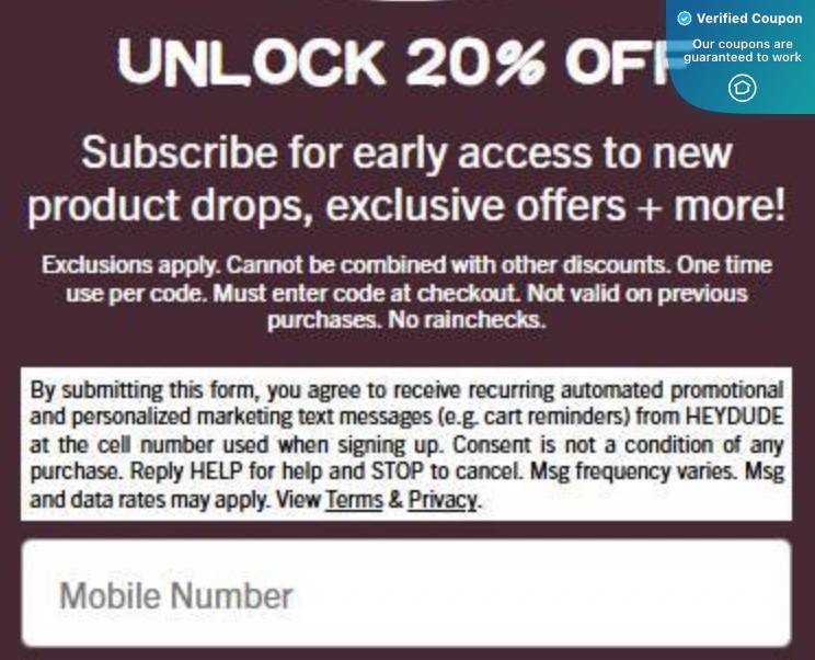 40% Off Hey Dude Coupons & Discount Codes - February 2025