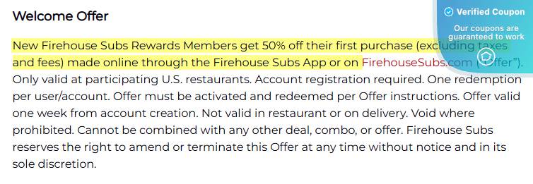 50% Off Firehouse Subs Coupons & Promo Codes - February 2025