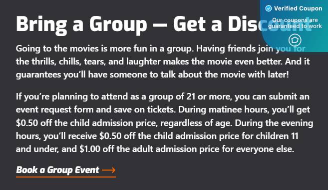 20% Off Regal Cinemas Coupons & Promo Codes - February 2025