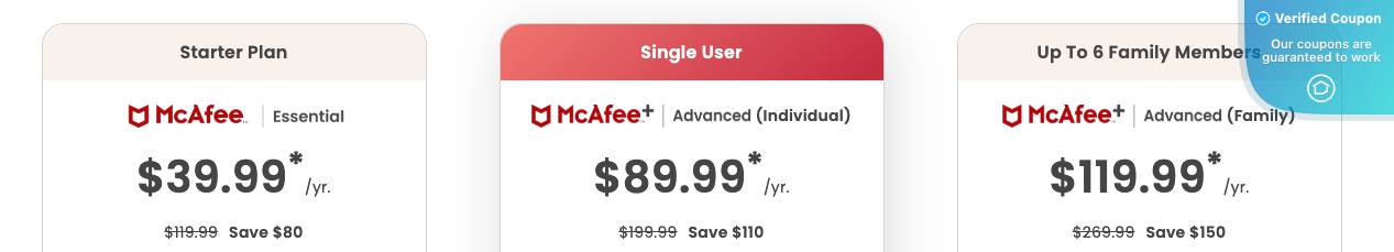 20% Off McAfee Coupons & Promo Codes - March 2025