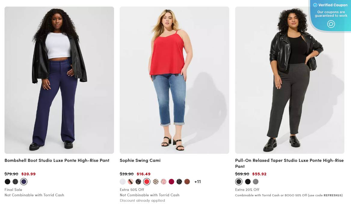 50% Off Torrid Coupons & Promo Codes - January 2025