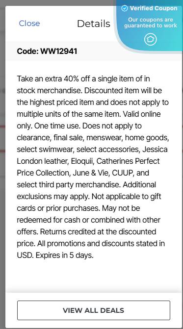 50% Off Avenue Coupons & Promo Codes - January 2025