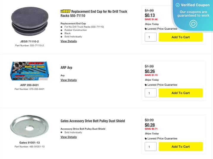 $50 Off JEGS Coupons & Promo Codes - January 2025