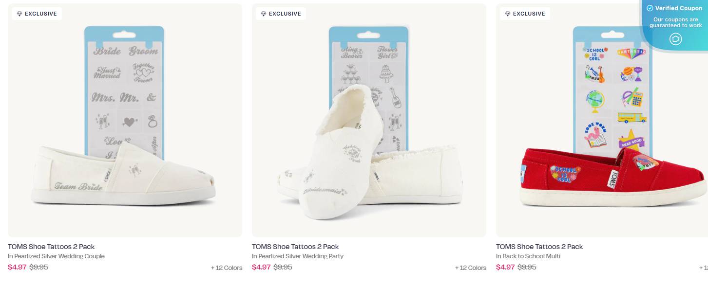 35% Off TOMS Coupons & Promo Codes - January 2025