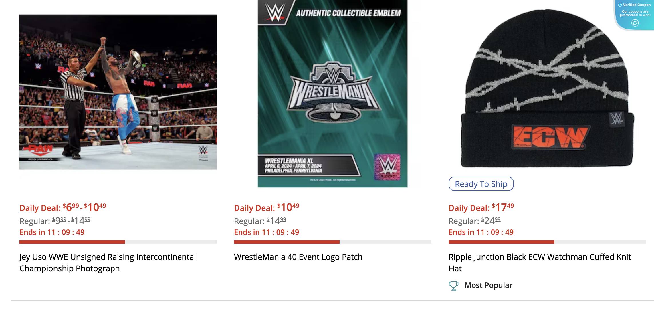 40% Off WWE Shop Coupons & Discount Codes - January 2025