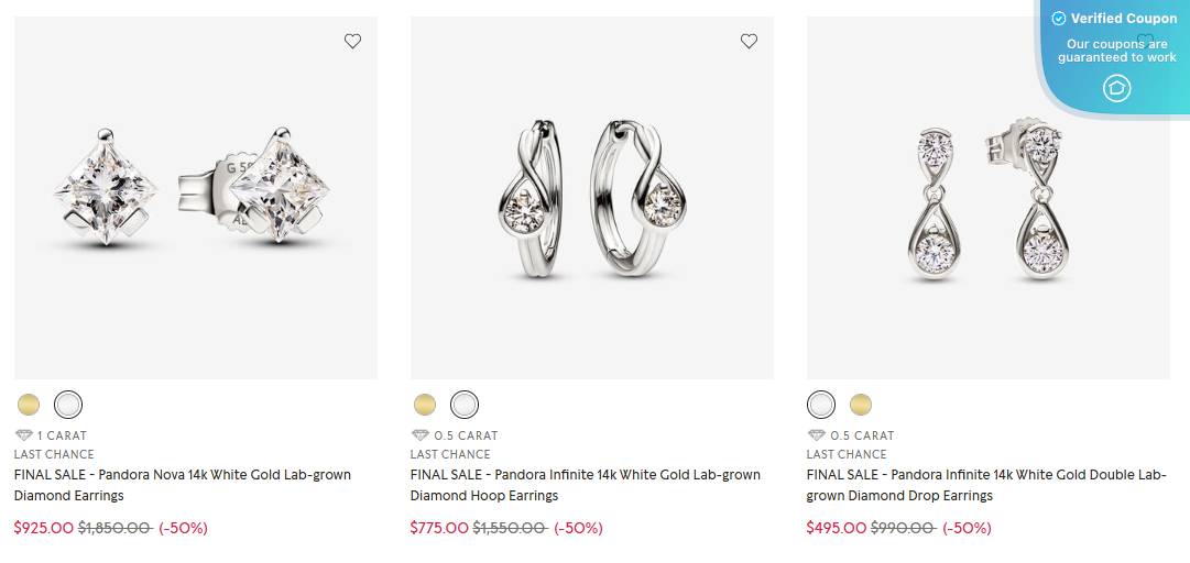 50% Off Pandora Jewelry Coupons & Coupon Codes - January 2025