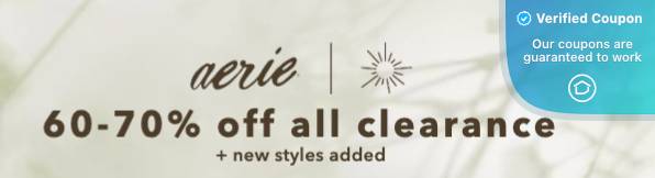 50% Off Aerie Coupons & Promo Codes - March 2025