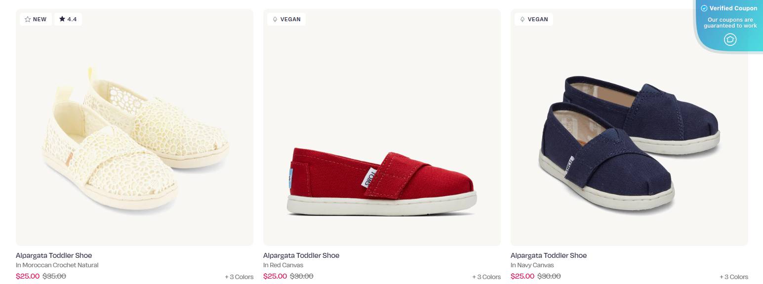 30% Off TOMS Coupons & Promo Codes - January 2025