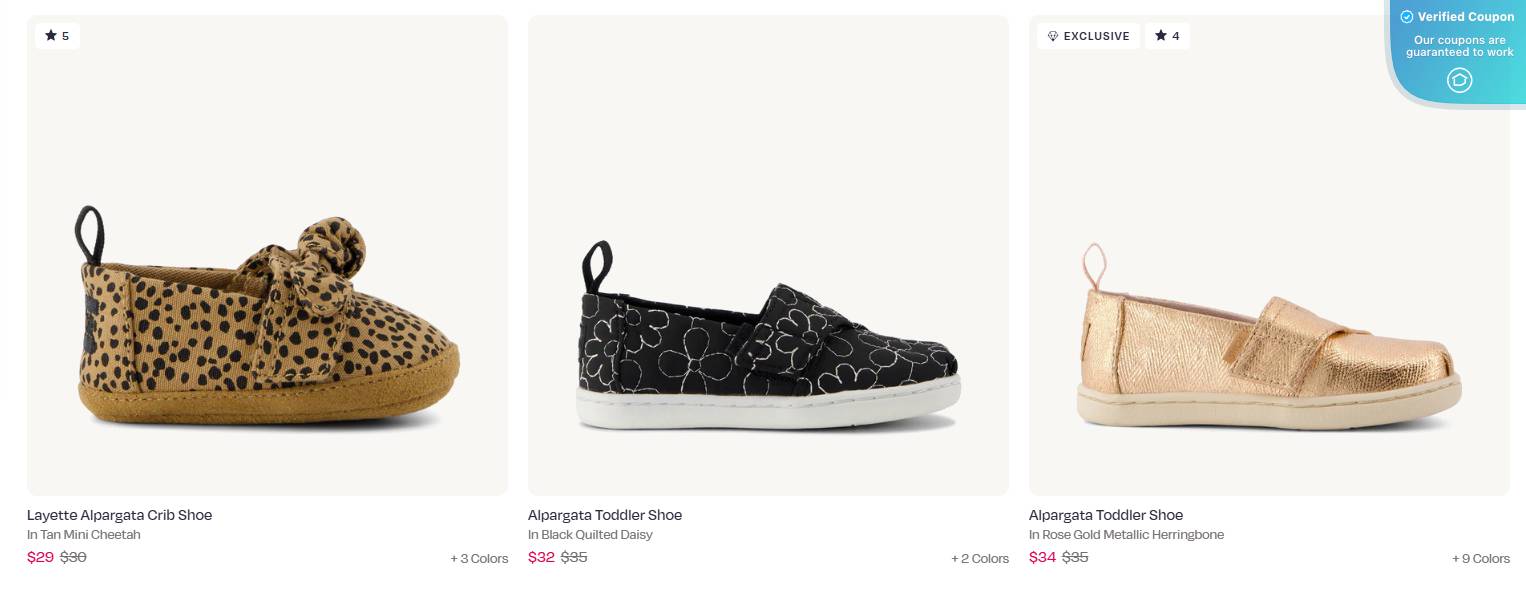 30% Off TOMS Coupons & Promo Codes - January 2025