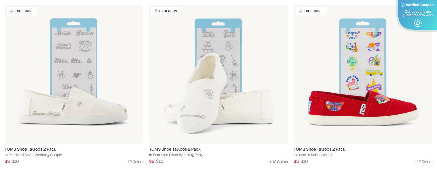 30% Off TOMS Coupons & Promo Codes - January 2025