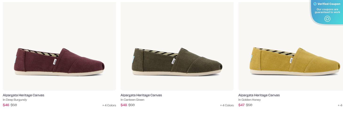 30% Off TOMS Coupons & Promo Codes - January 2025