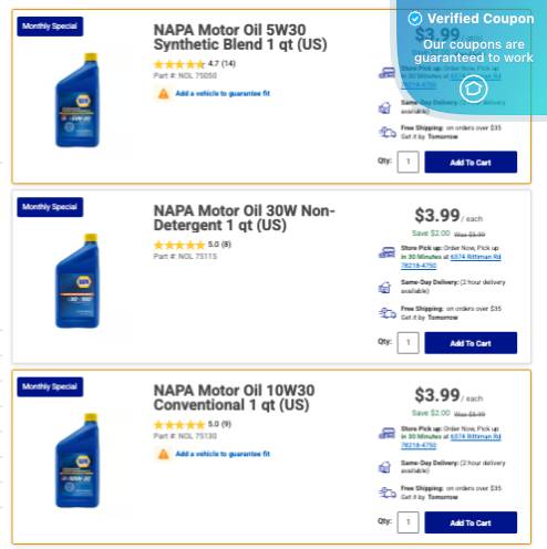 50% Off NAPA Coupons & Coupon Codes - February 2025