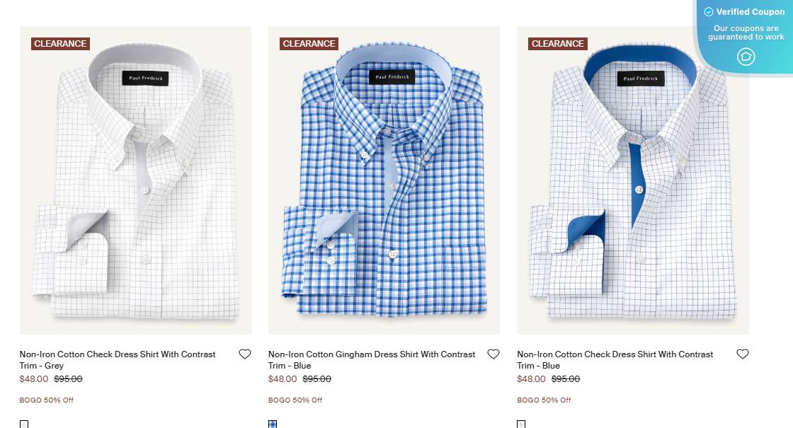 50% Off Paul Fredrick Coupons & Promo Codes - February 2025