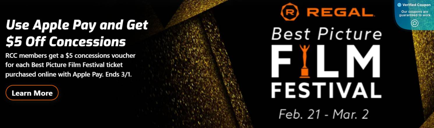 20% Off Regal Cinemas Coupons & Promo Codes - February 2025
