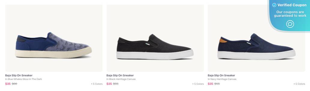 30% Off TOMS Coupons & Promo Codes - January 2025