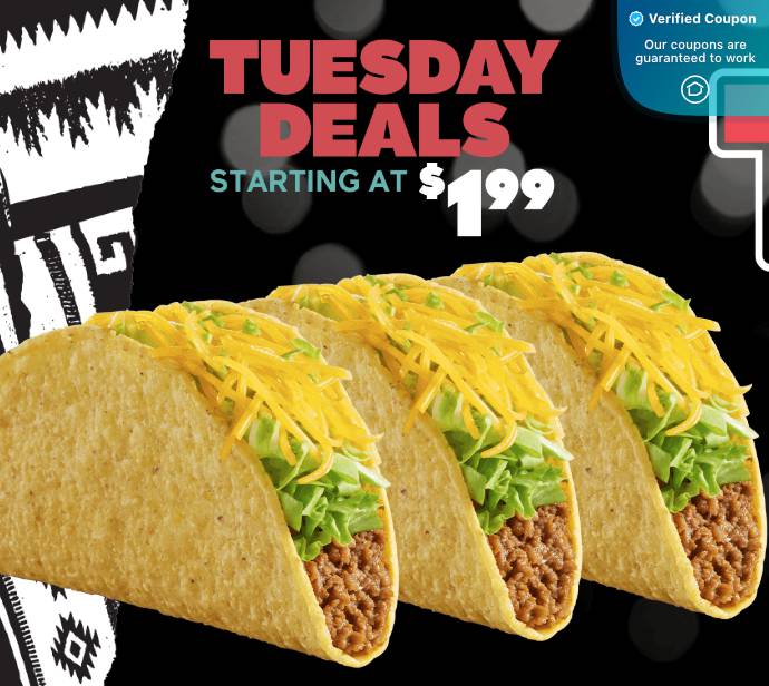 Del Taco Coupons & Deals - Save $10 in February 2025