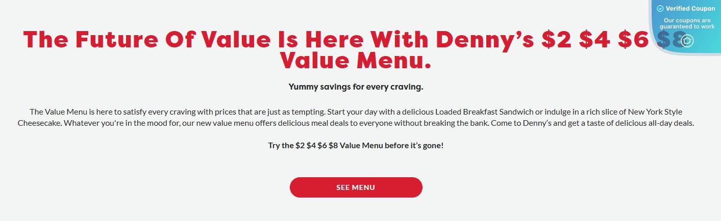 Denny's Coupons: 20% Off - February 2025