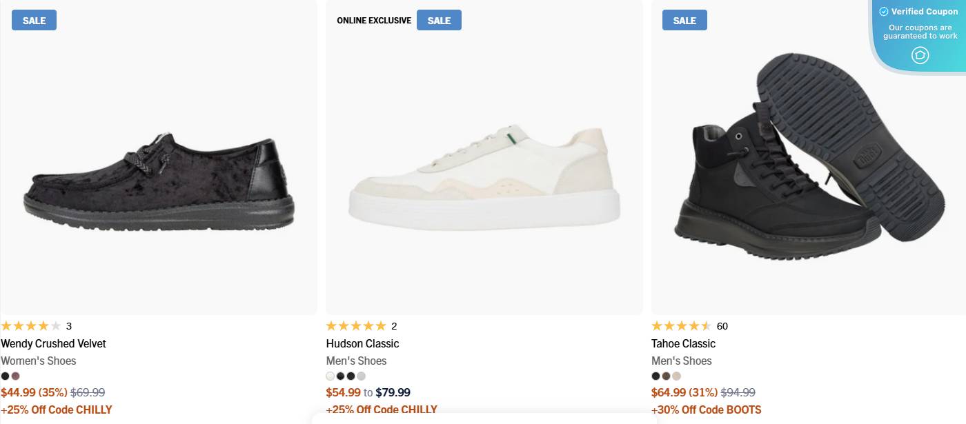 40% Off Hey Dude Coupons & Discount Codes - February 2025