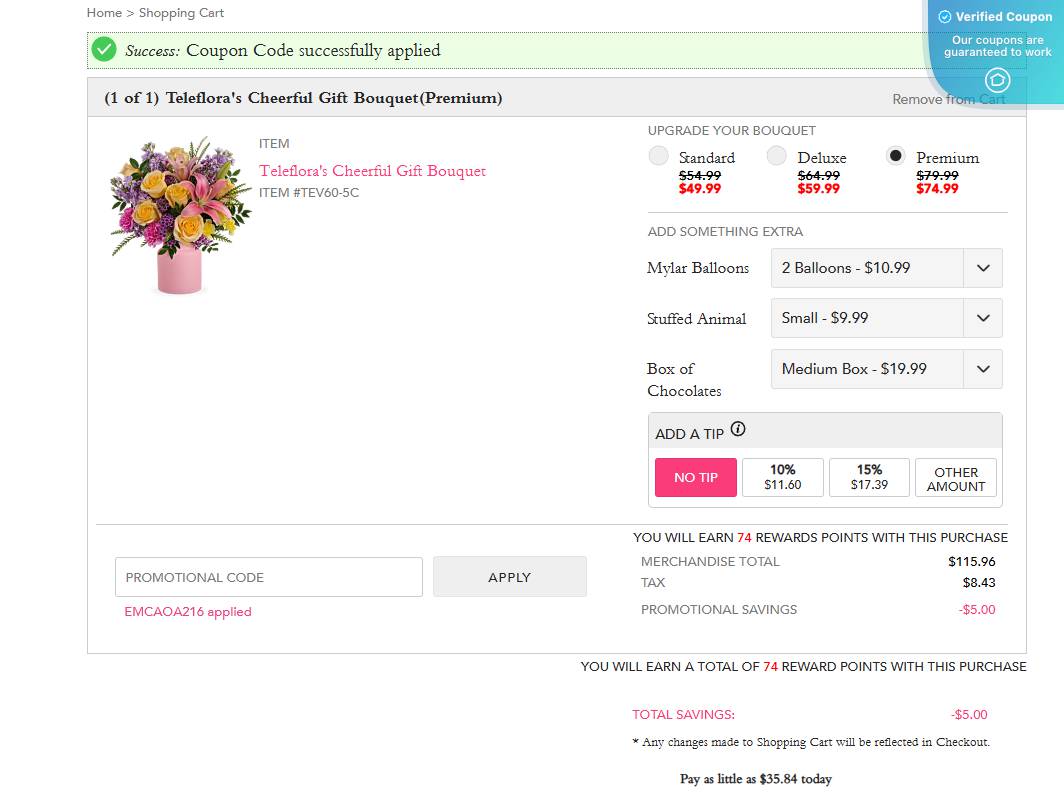 20% Off Teleflora Coupons & Promo Codes - February 2025