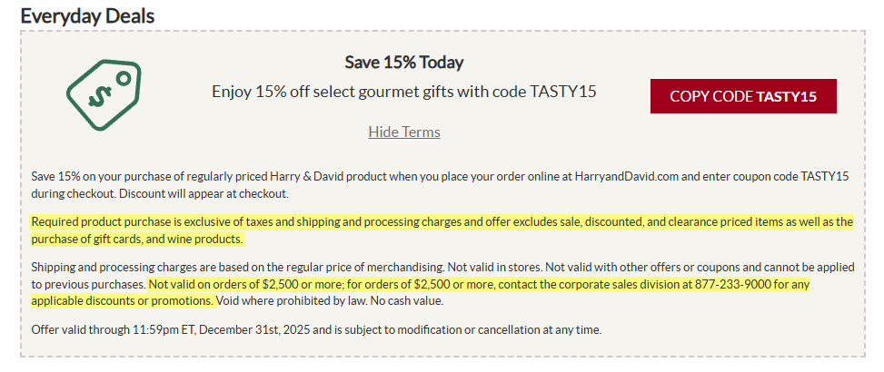 25% Off Harry and David Coupons & Promo Codes - February 2025