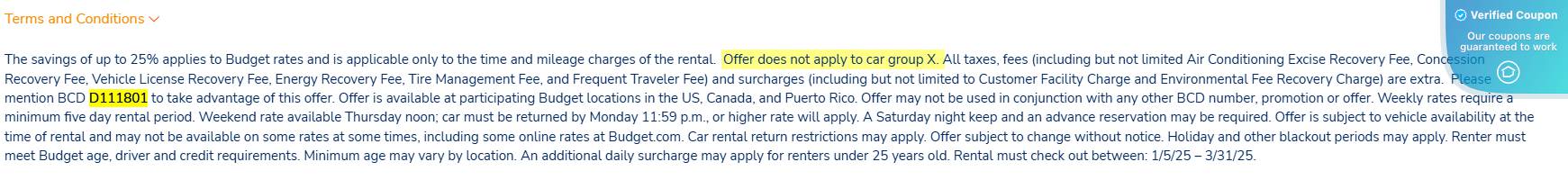 40% Off Budget Car Rental Coupons & Discount Codes - March 2025