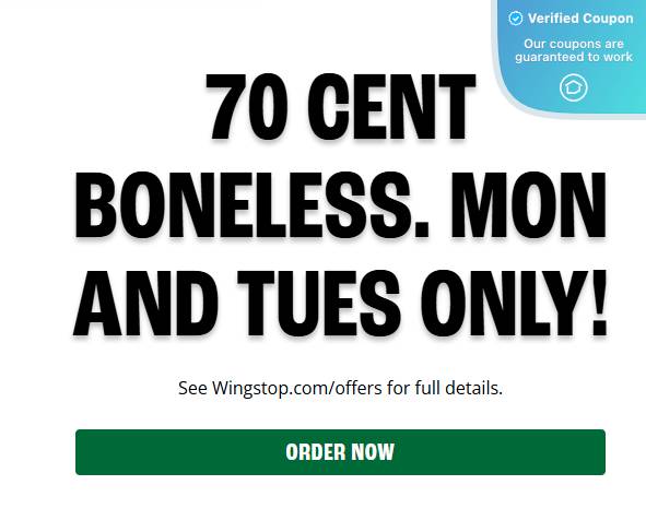 Wingstop Coupons & Promo Codes: Save up to $10