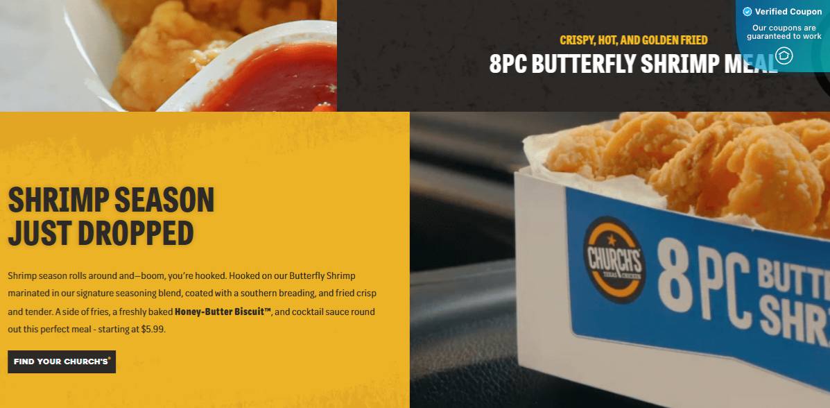 Church's Chicken Coupons & February 2025 Coupon Codes