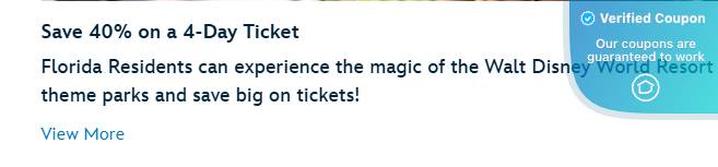 Disney World Coupons - 40% Off w/2025 Codes