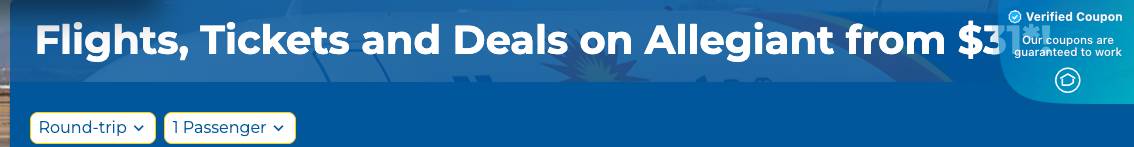 20% Off Allegiant Air Coupons & Coupon Codes - February 2025