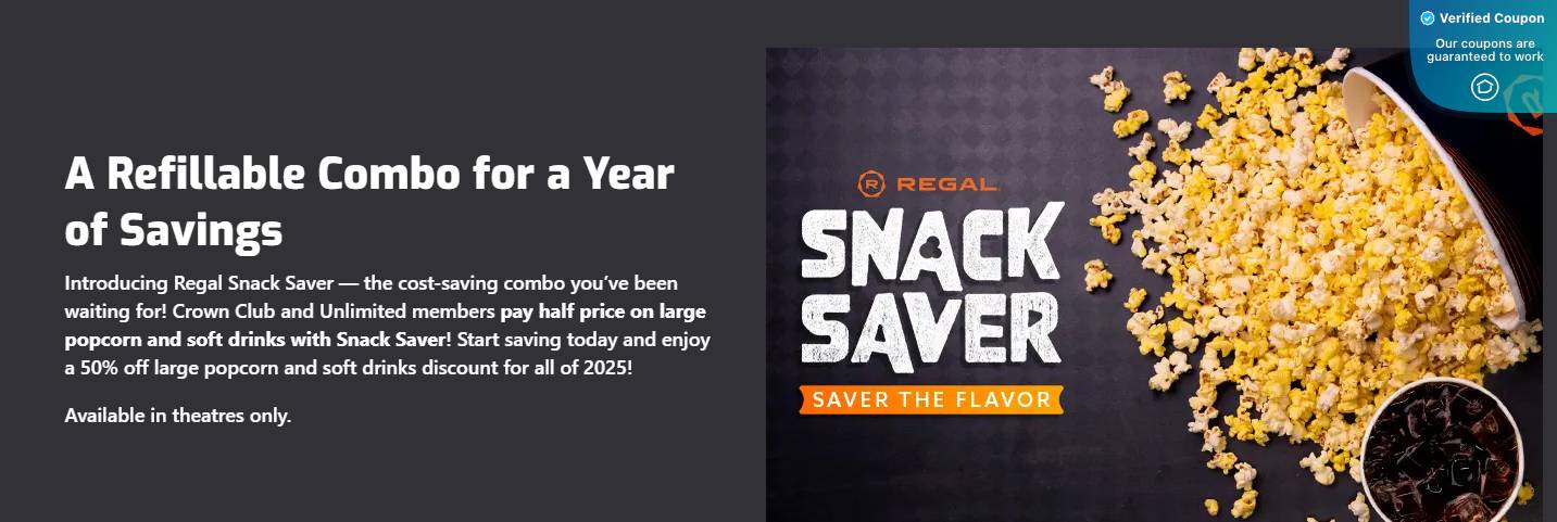 20% Off Regal Cinemas Coupons & Promo Codes - February 2025