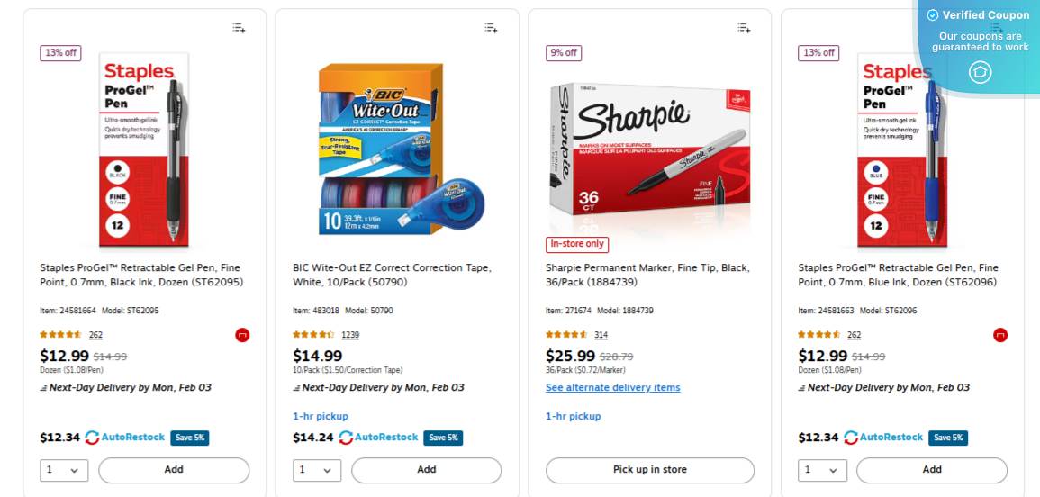 20% Off Staples Coupons & Coupon Codes - February 2025