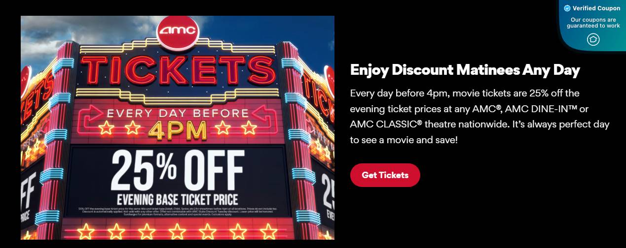 50% Off AMC Coupons & Promo Codes - March 2025