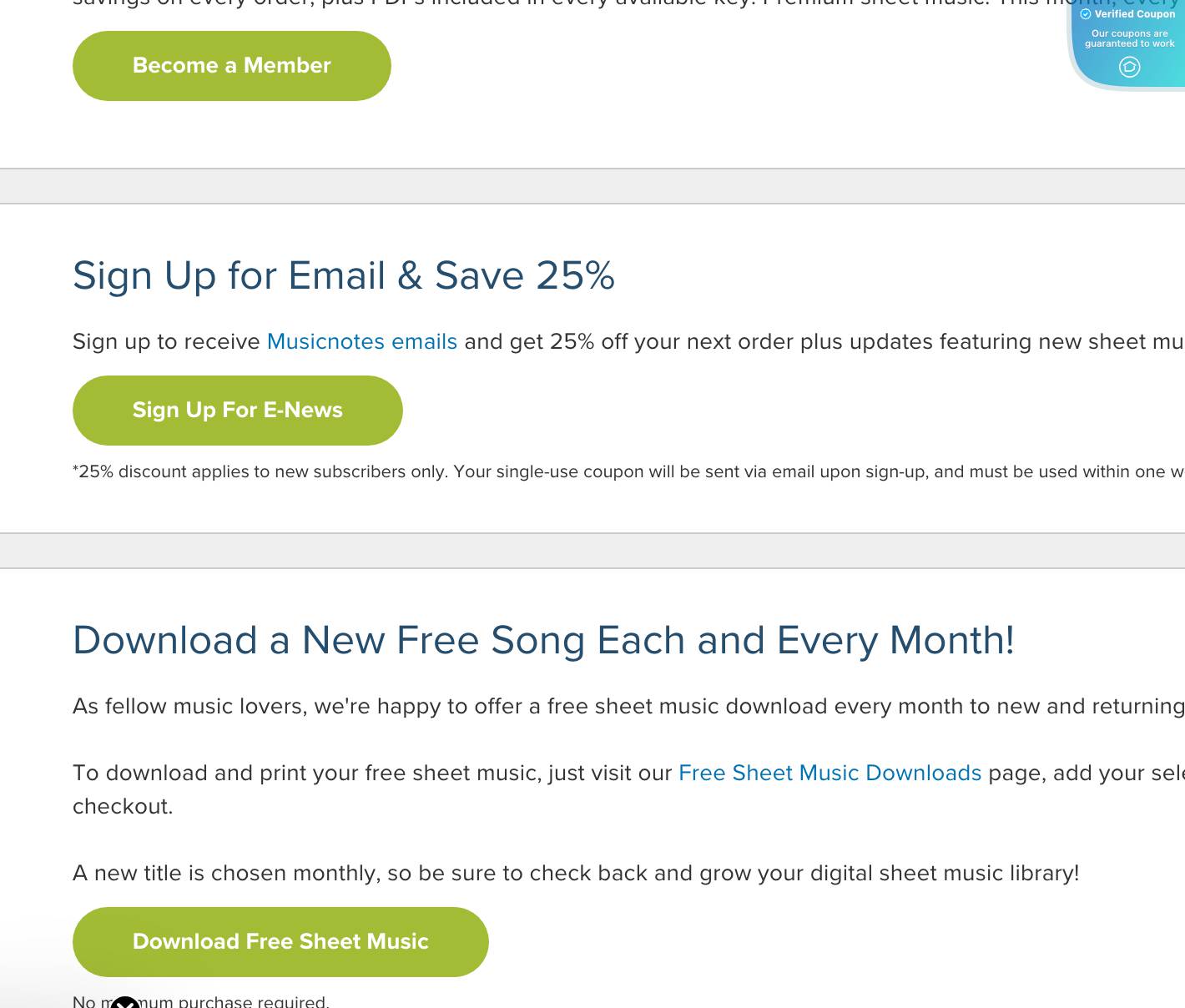 25% Off Musicnotes Coupons & Promo Codes + 2% Cash Back