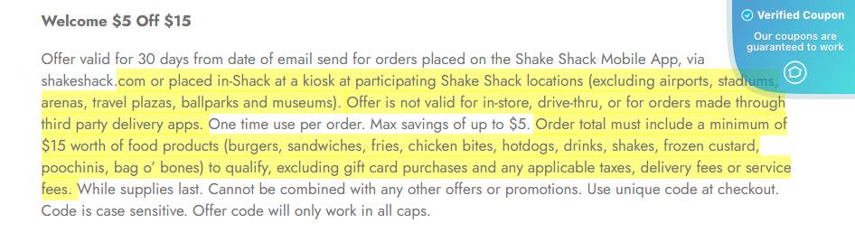 20% Off Shake Shack Coupons & Promo Codes - February 2025