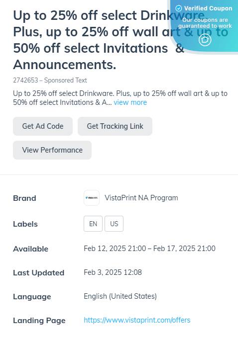 50% Off Vistaprint Coupons & Promo Codes - February 2025