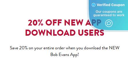 20% Off Bob Evans Coupons & Coupon Codes - March 2025