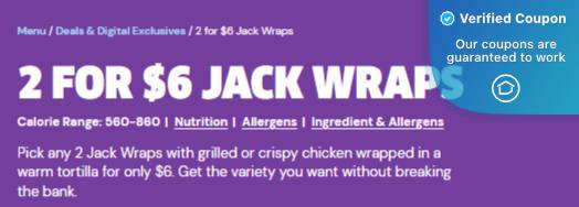 20% Off Jack in the Box Coupons & Coupon Codes - February 2025