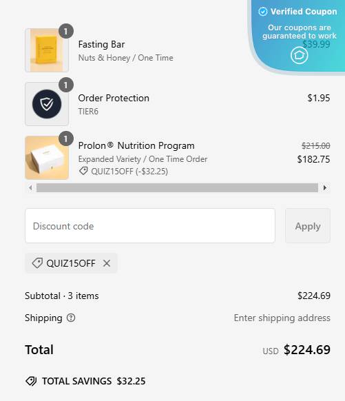 30% Off ProLon Coupons & Discount Codes - March 2025