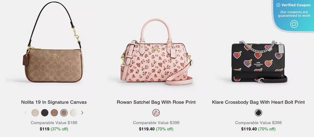 20% Off Coach Outlet Coupons & Promo Codes - March 2025