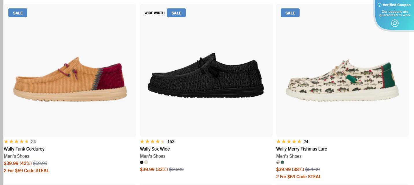 40% Off Hey Dude Coupons & Discount Codes - March 2025