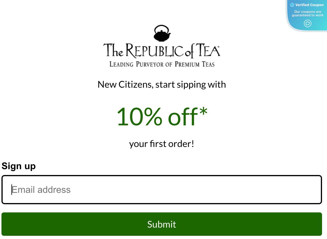 40% Off Republic of Tea Coupons & Coupon Codes - March 2025