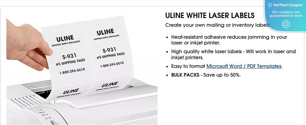 50% Off Uline Coupons & Coupon Codes - February 2025