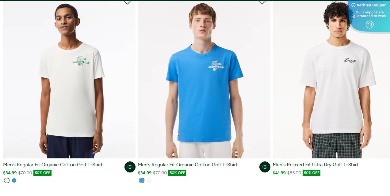 25% Off Lacoste Coupons & Promo Codes - March 2025