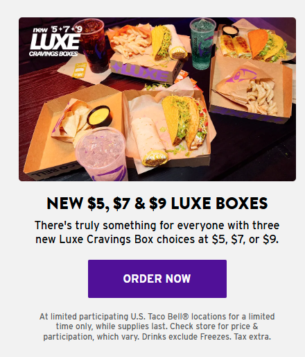 Taco Bell Coupons: Save $10
