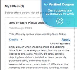 25% Off Container Store Coupons & Promo Codes - March 2025