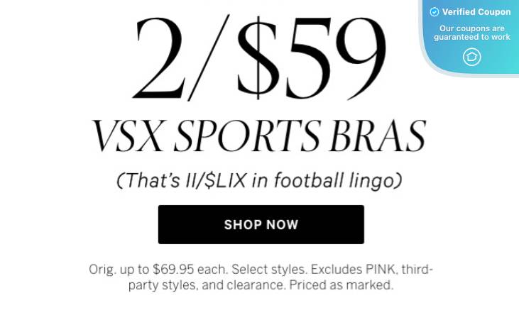 Victoria's Secret Coupons & Coupon Codes: 40% Off - February 2025