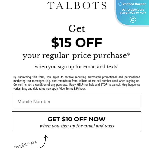 30% Off Talbots Coupons & Promo Codes - February 2025