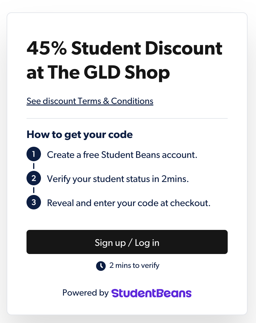 50% Off GLD Shop Coupons & Discount Codes - March 2025