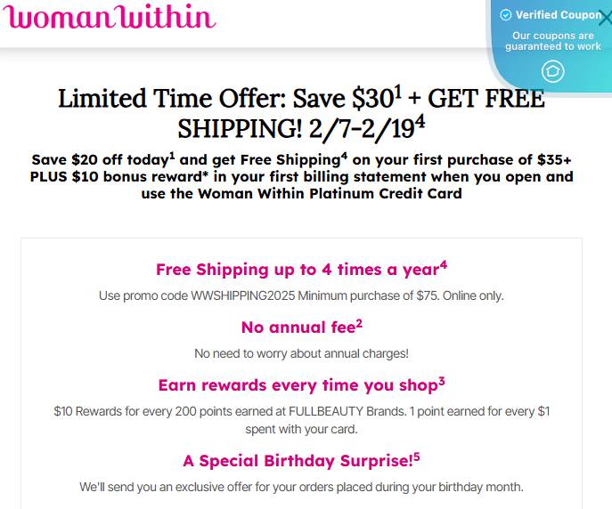 50% Off Woman Within Coupons & Promo Codes - March 2025