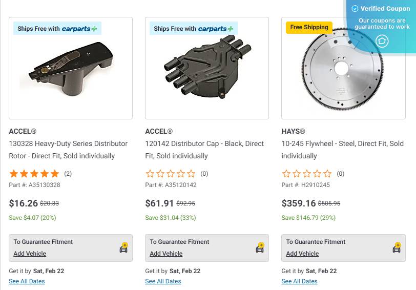 25% Off CarParts.com Coupons & Coupon Codes - March 2025